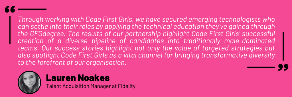 How Fidelity Closes Their Tech Skills Gap With Code First Girls